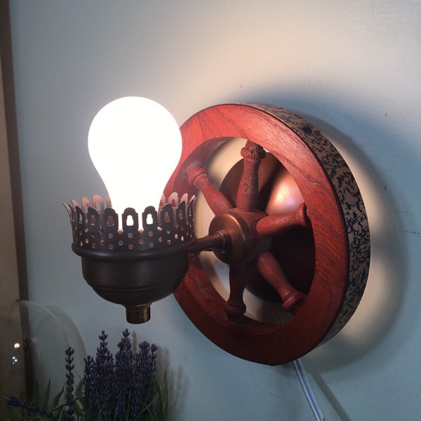 Wood Wagon Wheel Light - Etsy