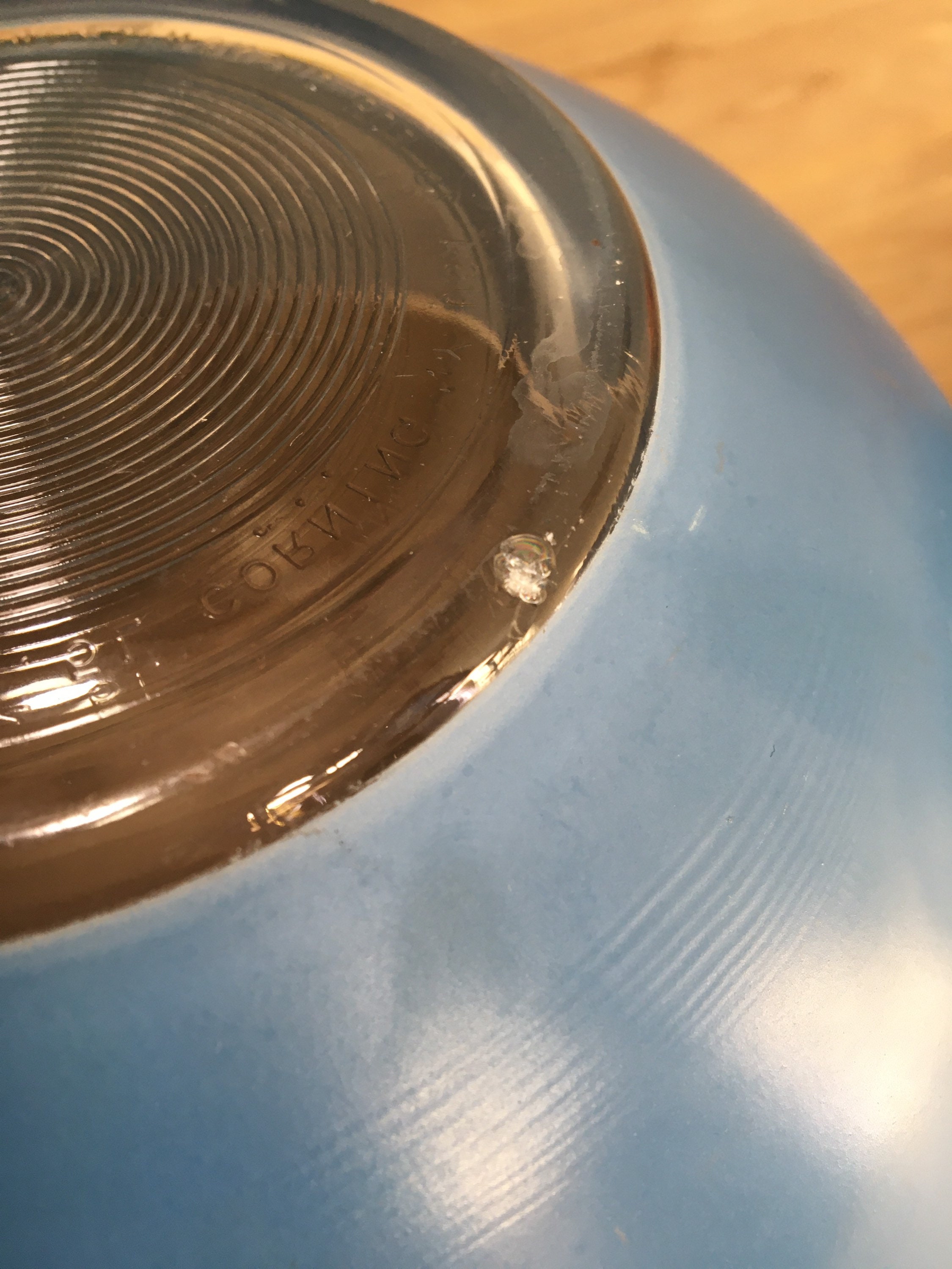 Blue Pyrex glass bowl pair moody blues | Etsy