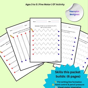 Pre-writing Tracing Lines Worksheet Pack | Fine Motor Skills ...