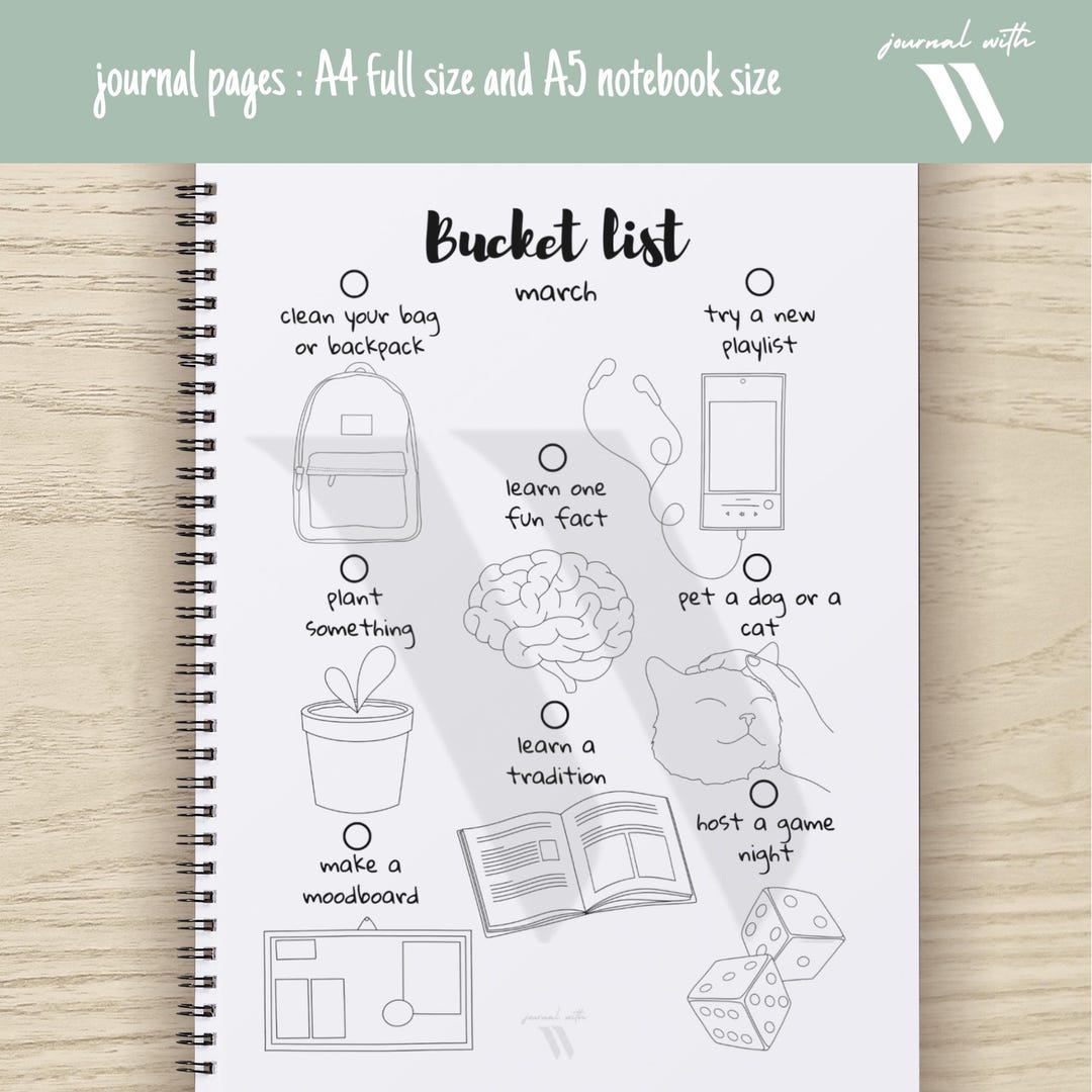 March Bucket List Printable | Romanticize Your Month - Etsy