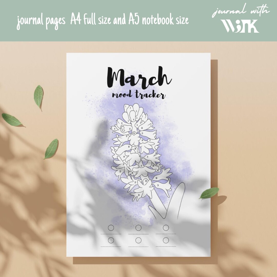 March Mood Tracker Printable | Monthly Mood Chart - Etsy Canada