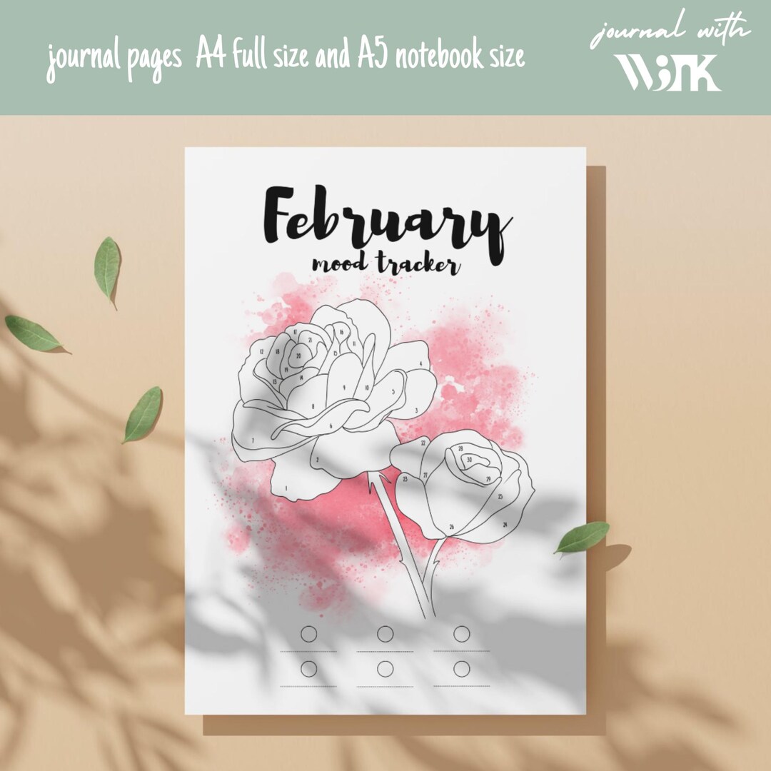 February Mood Tracker Printable | Monthly Mood Chart - Etsy Canada