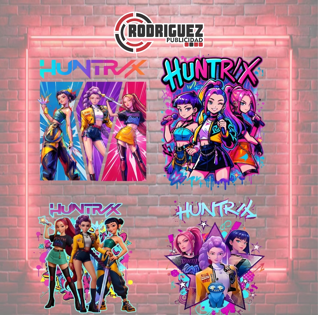 Huntrix Digital Art - Pack de Archivos PNG de Alta Resolución ...