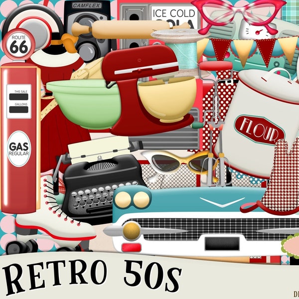 50s Clipart - Etsy