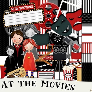Movie Night, Scrapbook Kit, Sleep Over, Digital Scrap Kit, Instant ...