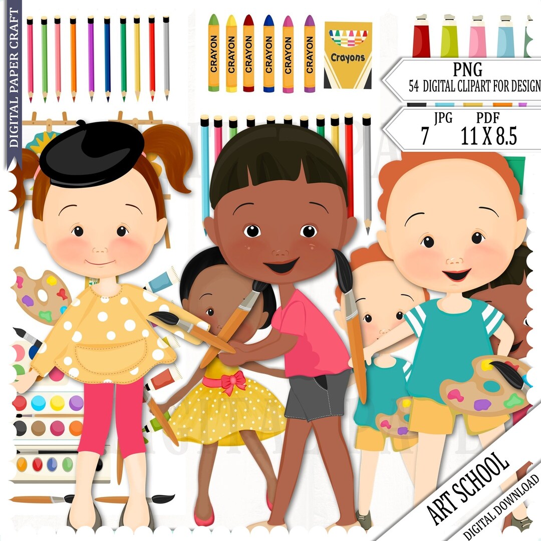 Art Paint Clipart, Art Clipart, Paint Clipart, Instant Download ...