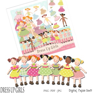 Printable Paper Doll,paper Dolls With Red, Brunette, Black, Orange, and ...