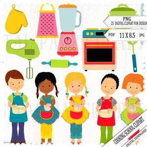Cooking Clipart, Cooking Children, Children Clipart, Kitchen Clipart ...