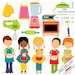 Cooking Clipart, Cooking Children, Children Clipart, Kitchen Clipart ...