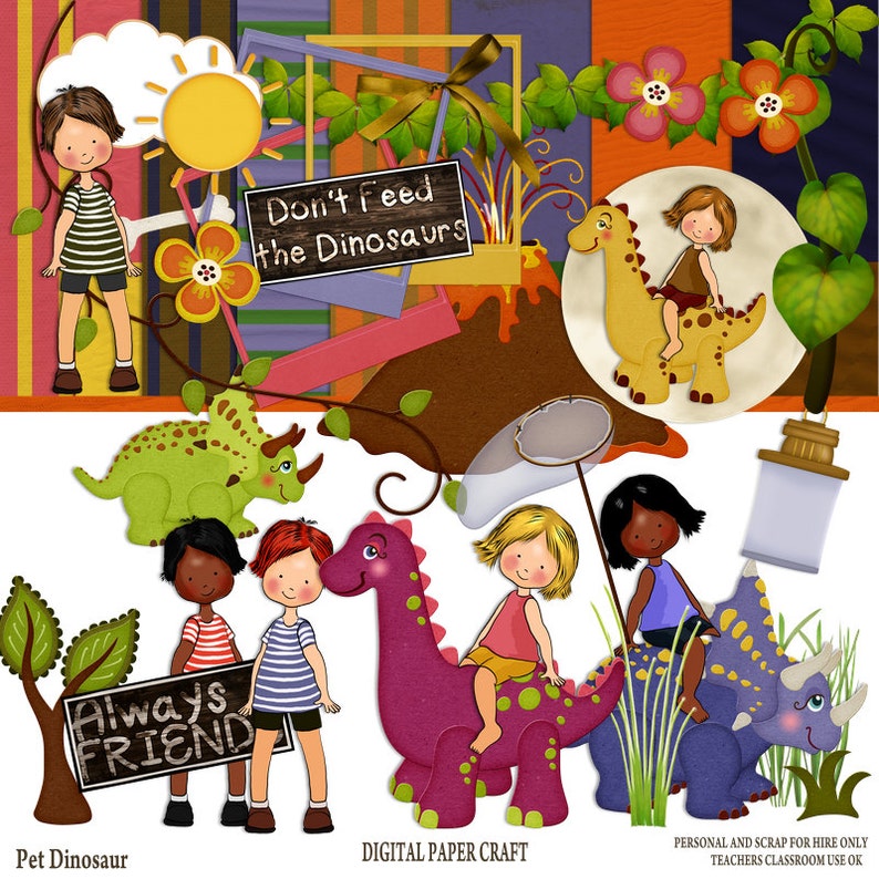 Dinosaur Scrapbook, Children's Scrapbook, Prehistoric, Scrapbook ...