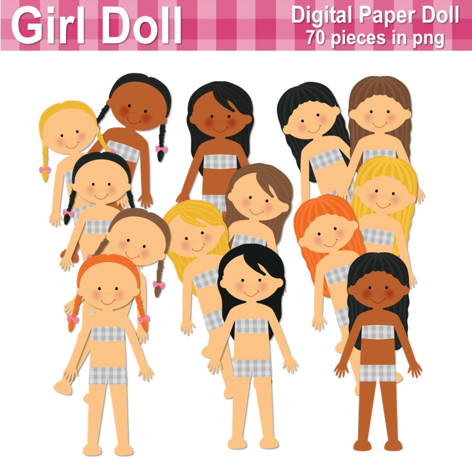 Paper Doll Digital Paper Doll Cut Out Doll Printable Doll | Etsy