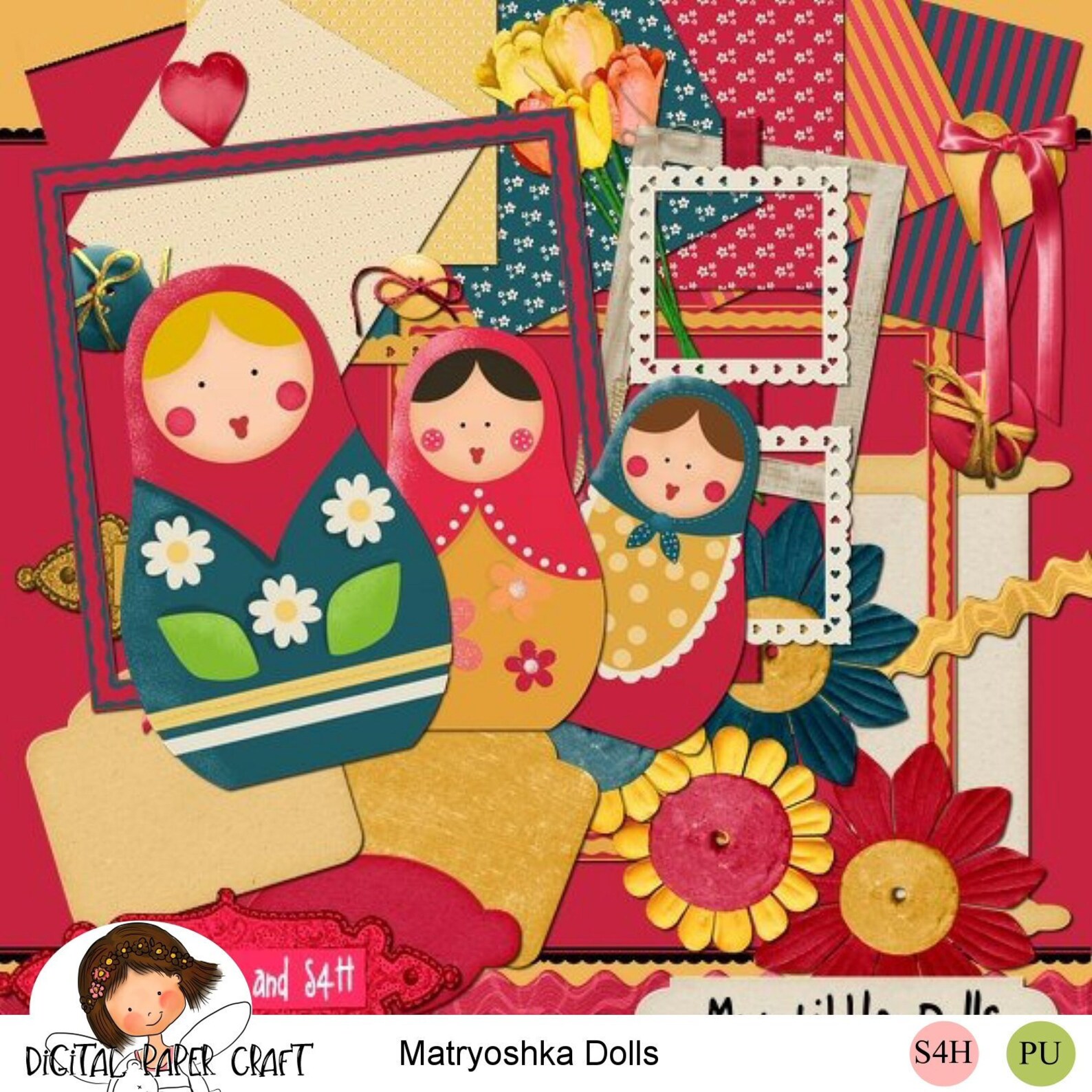 Matryoshka Dolls, Russian Doll Scrapbook, Nesting Dolls Scrapbook ...