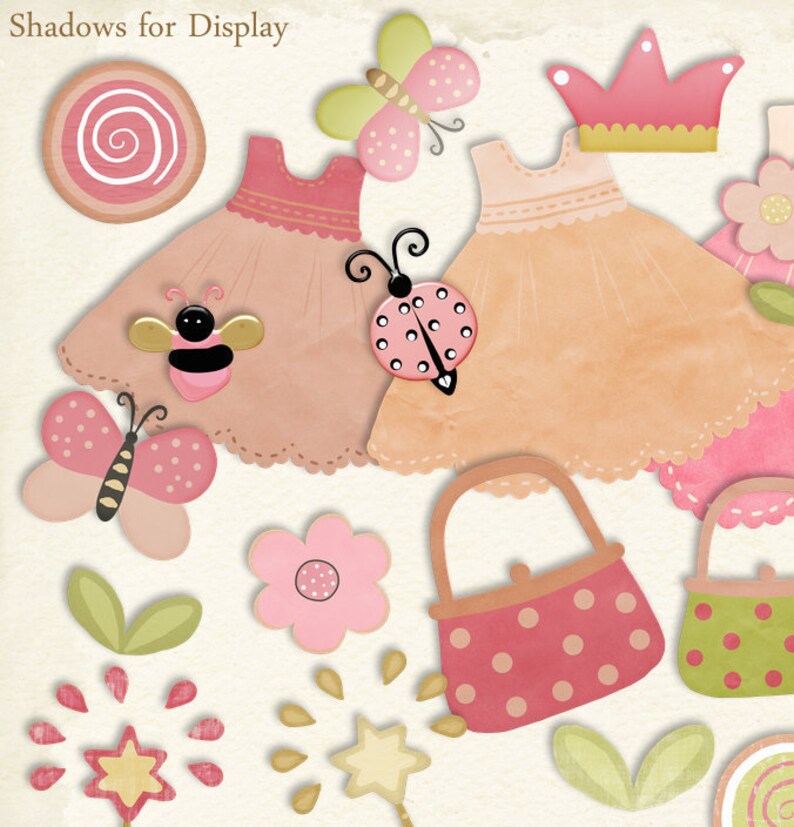Girl Clipart Girl Embellishments Card Decorating Instant - Etsy