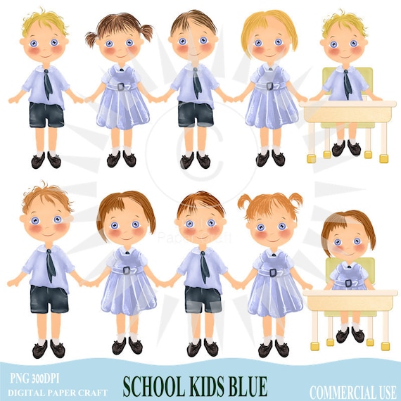 School Child In Uniform Clipart