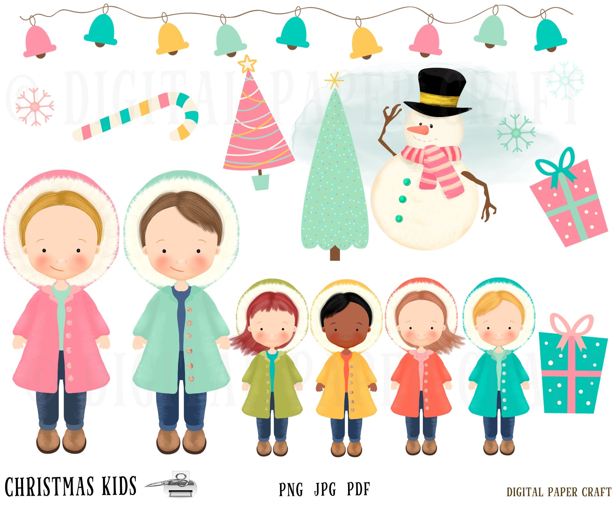 Kids Christmas Party Clip Art
