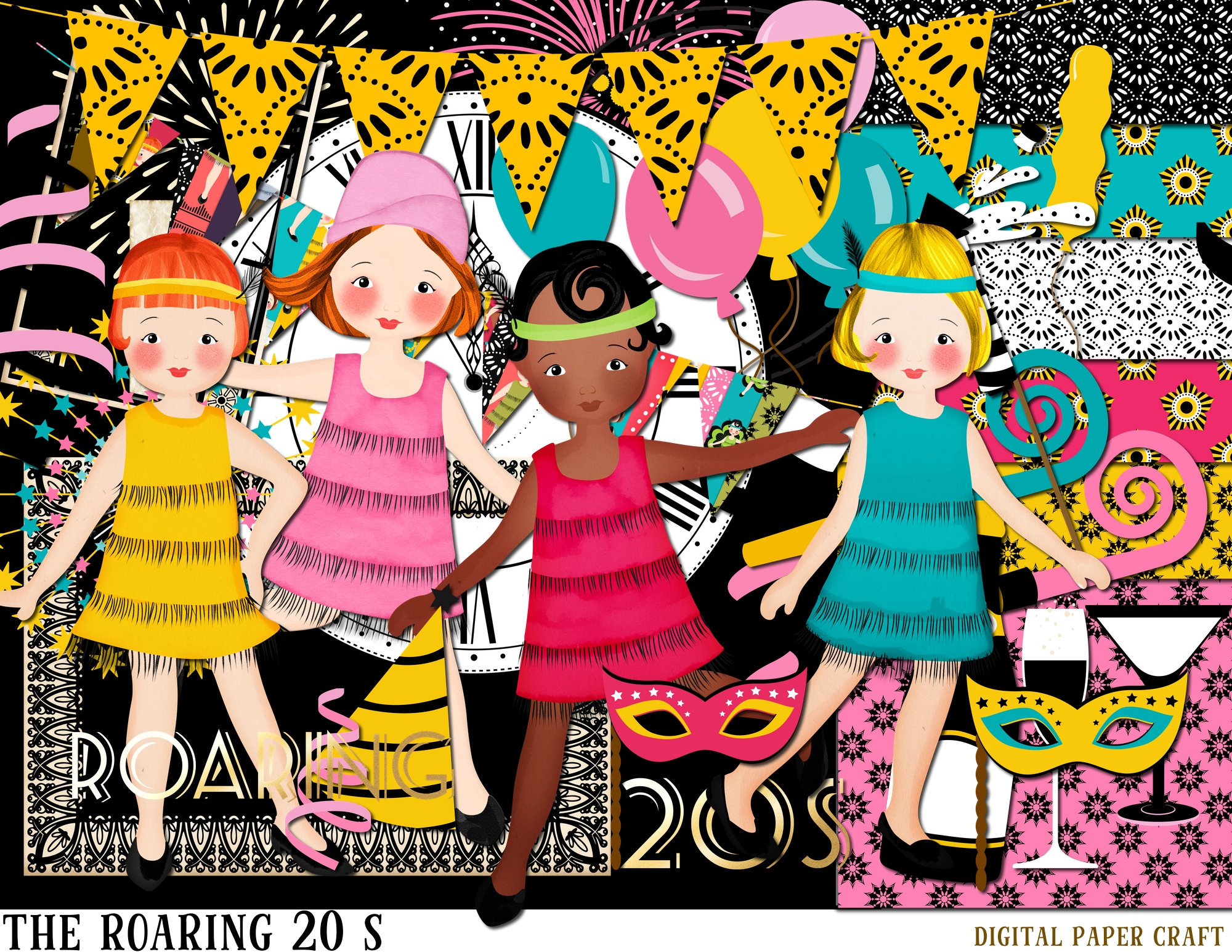 20s Scrapbook Kit, Roaring 20s, Retro Scrapbook, Vintage Scrapbook ...