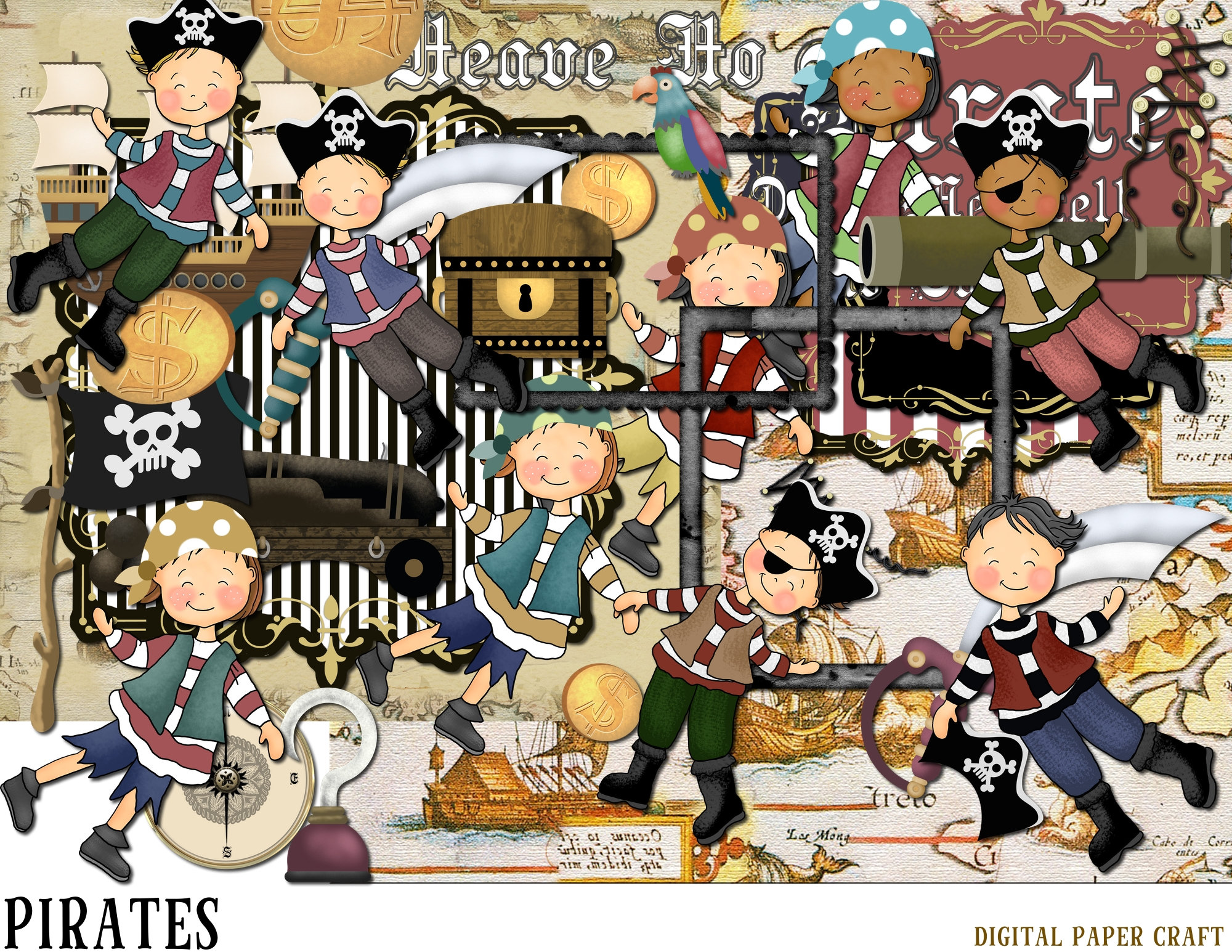 Pirate Scrapbook Pirate Party Scrapbook Instant Download - Etsy