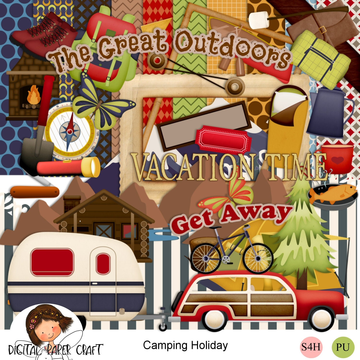 Camping Scrapbook, Outdoors Scrapbook, Mountain Scrapbook, Road Trip ...