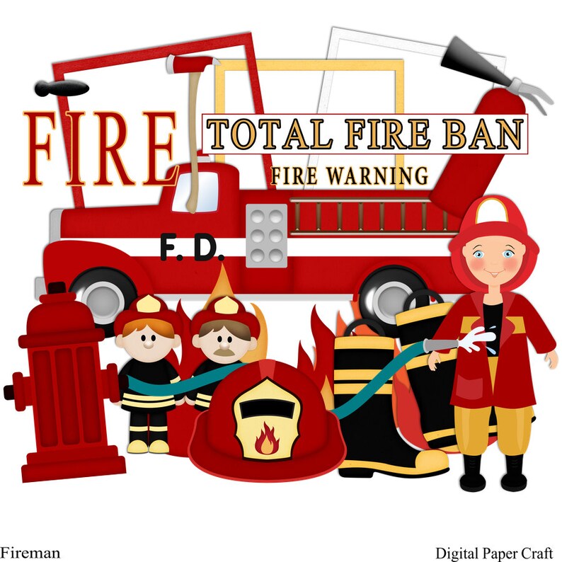 Fire Fighter Scrapbook, Fireman Scrapbook, Fire Engine Scrapbook ...