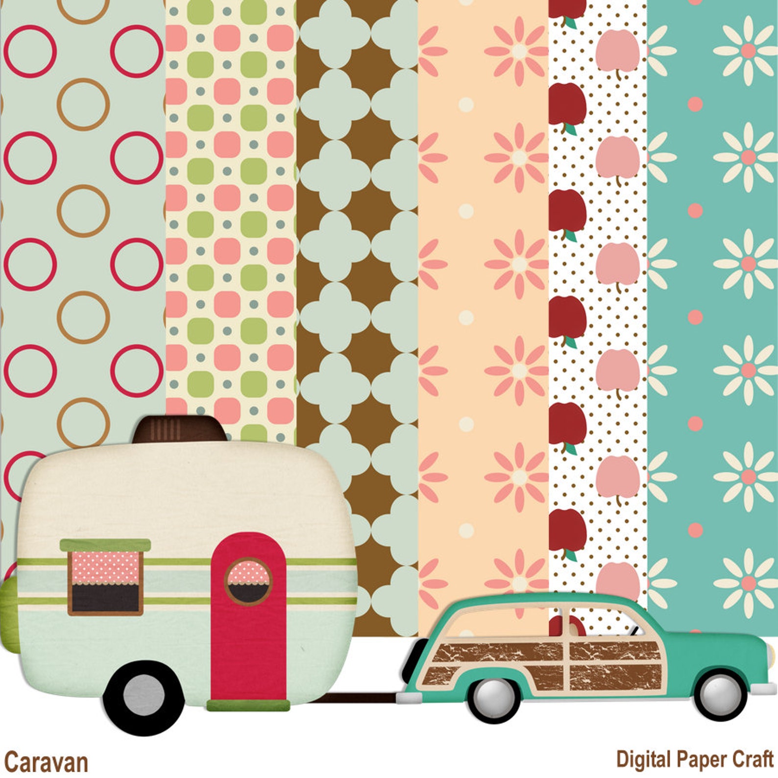 50s Scrapbook Kit 1950 Scrap Kit Caravan Scrapbook Camping | Etsy