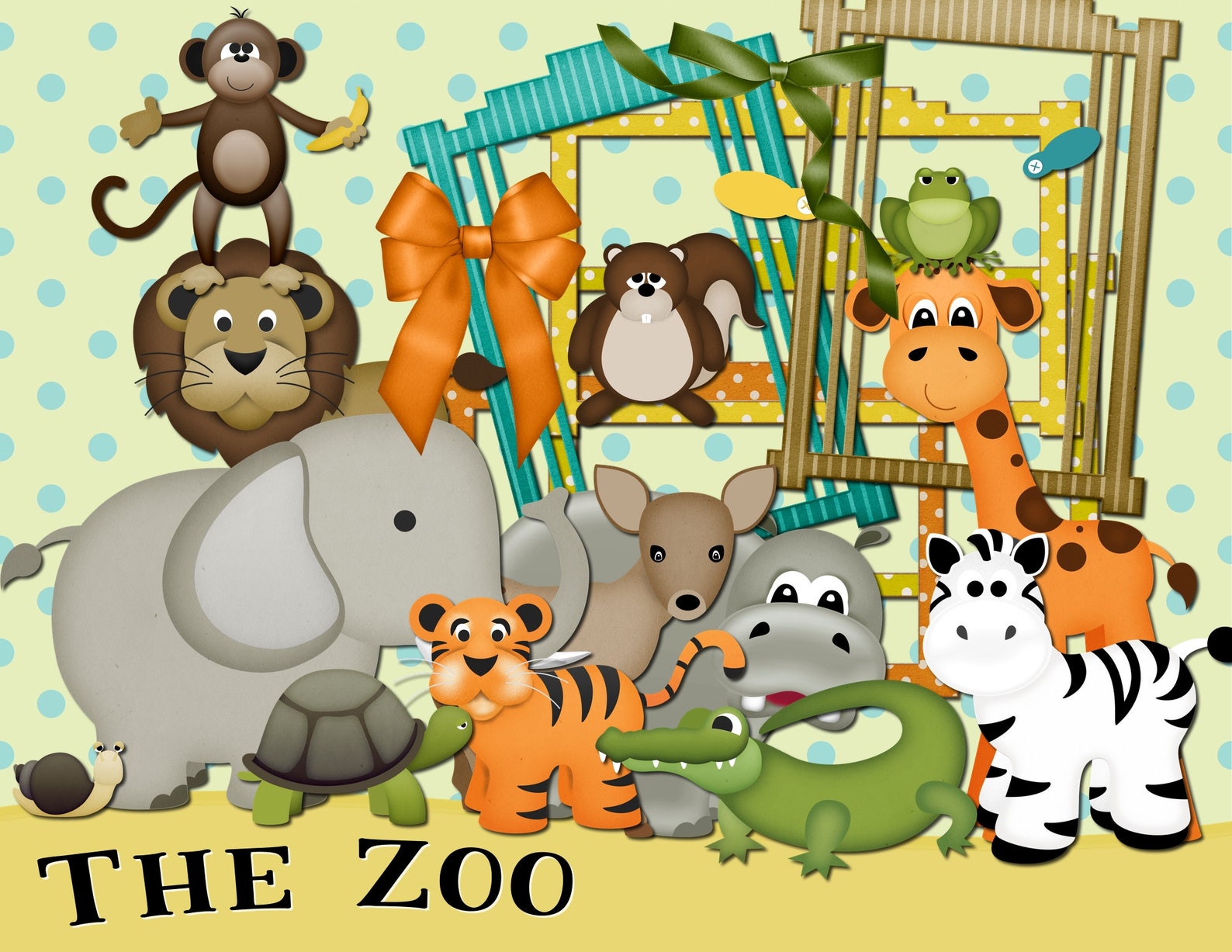 Zoo Scrapbook Kit, Animal Scrapbook Kit, Jungle Scrapbook, Instant ...