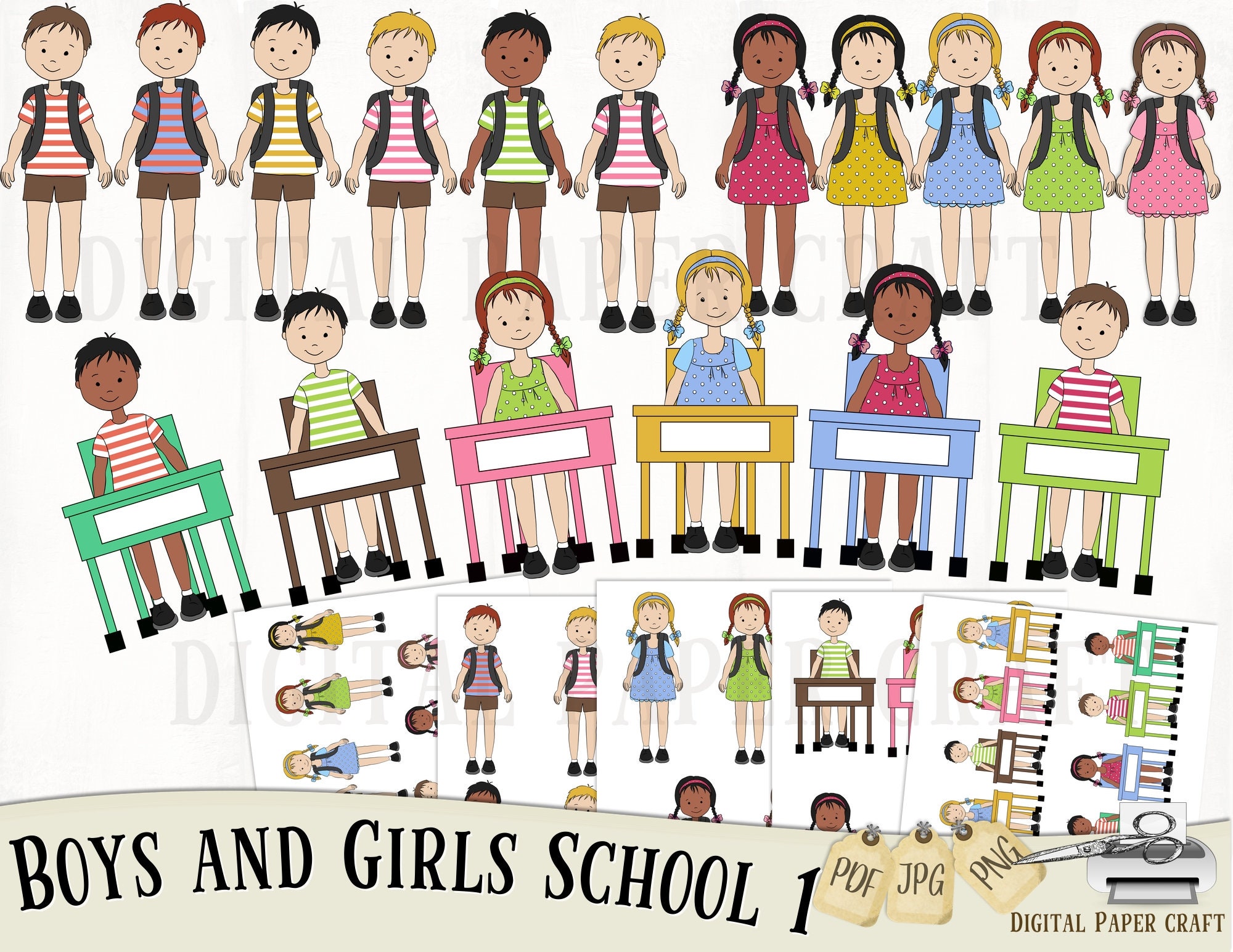 10 Children Clipart School