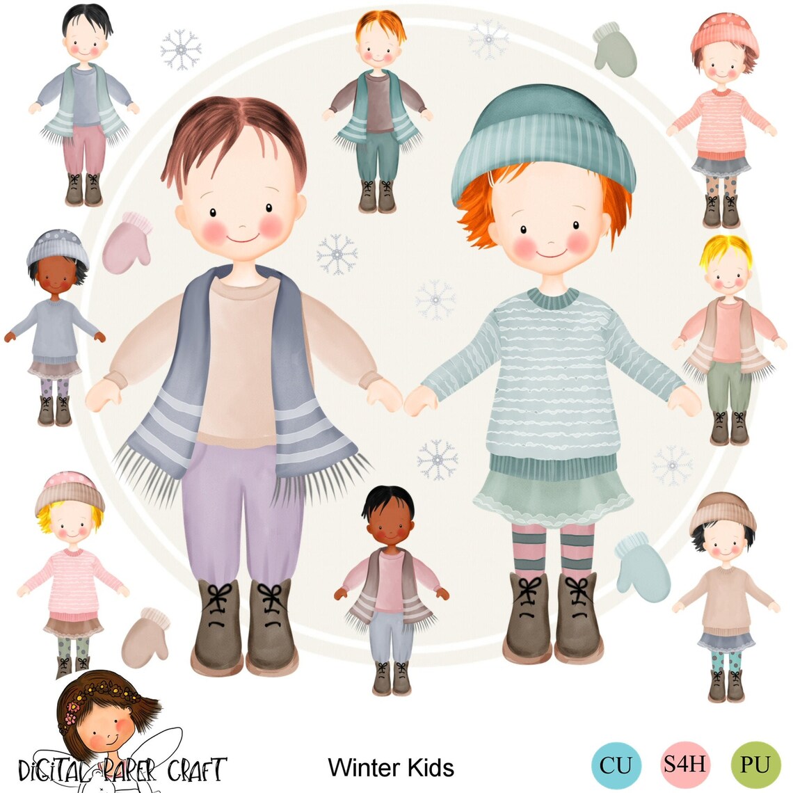 Watercolor Clipart Children Kids Clipart Birthday Clipart - Etsy