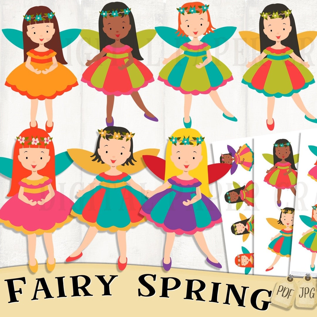 Fairy Clipart, Garden Clipart, Fairy Tale Clipart, Instant Download - Etsy