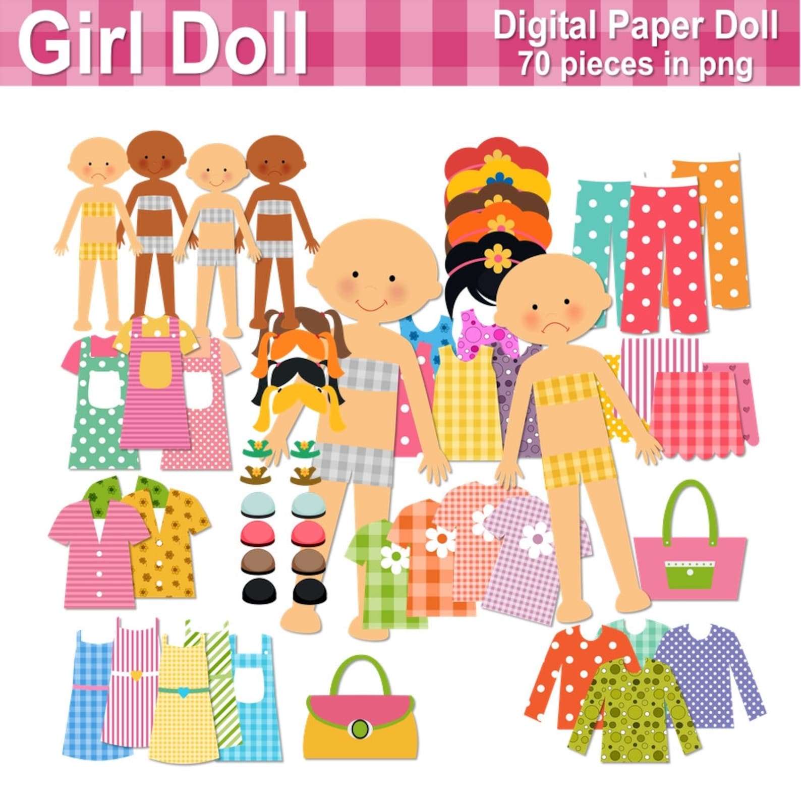 Paper Doll Digital Paper doll Cut out doll Printable doll | Etsy