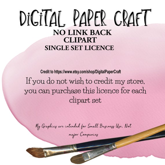 No Credit Required Clipart License Single Productsmall - Etsy Australia