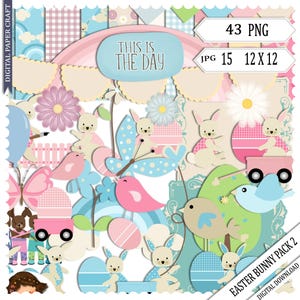 Easter Clipart, Rabbit Clipart, Animal Clipart, Teachers Clipart ...