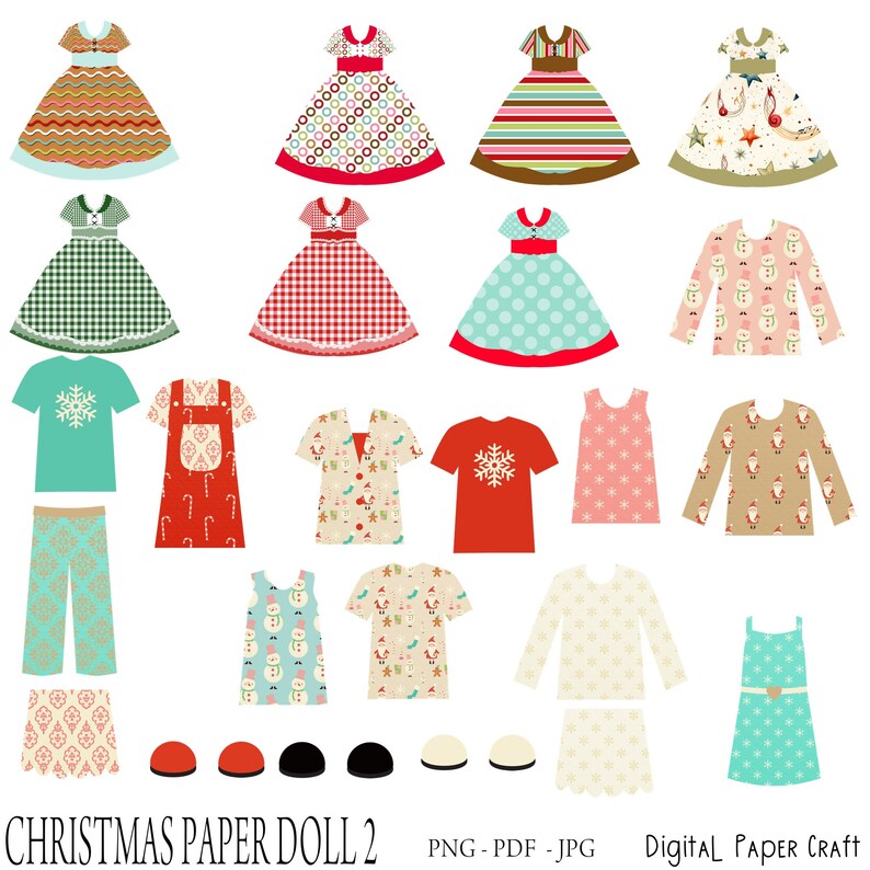 Printable Paper Doll, Christmas Doll, Winter Doll, Digital Paper Doll ...
