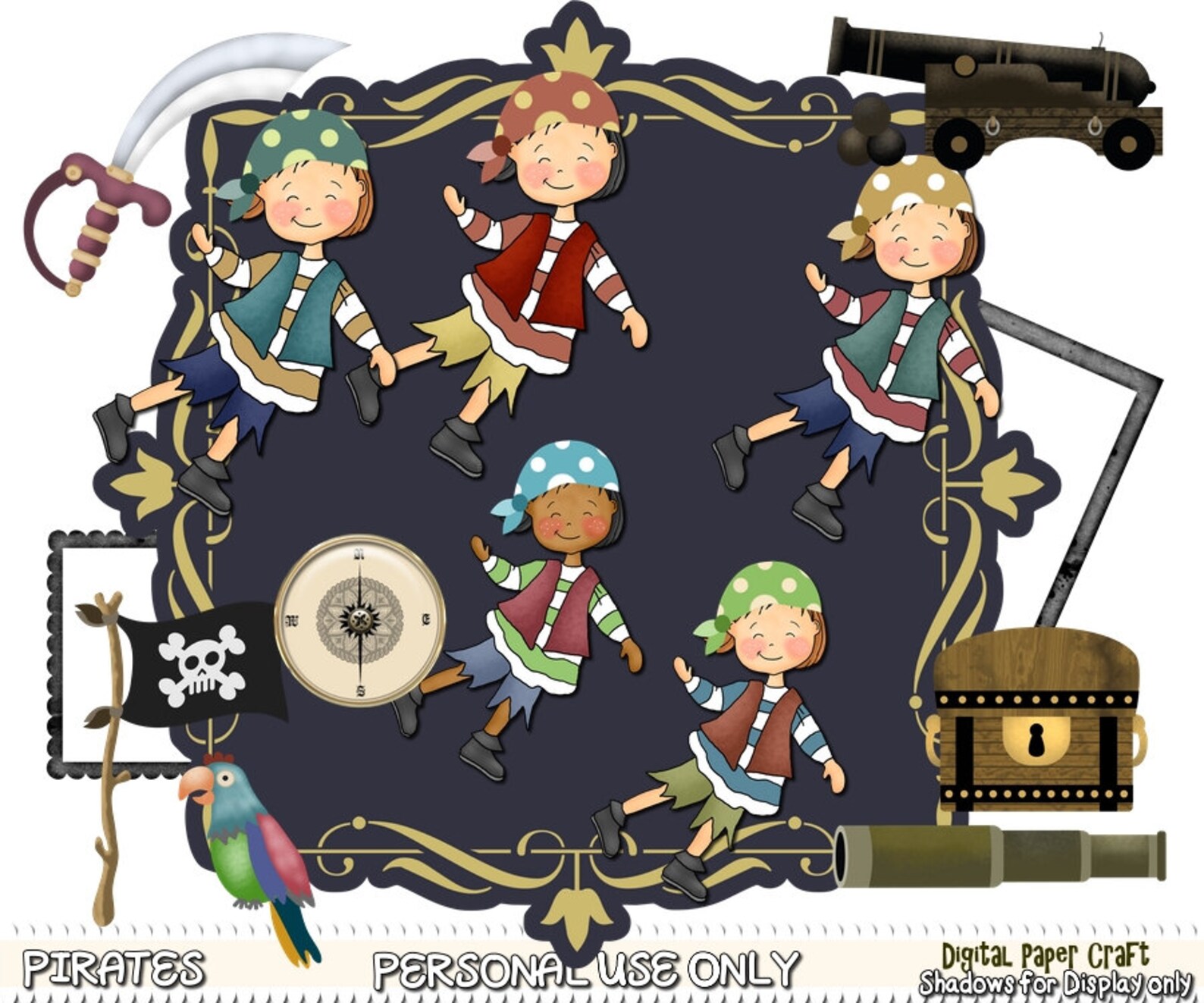 Pirate Scrapbook Pirate Party Scrapbook Instant Download - Etsy