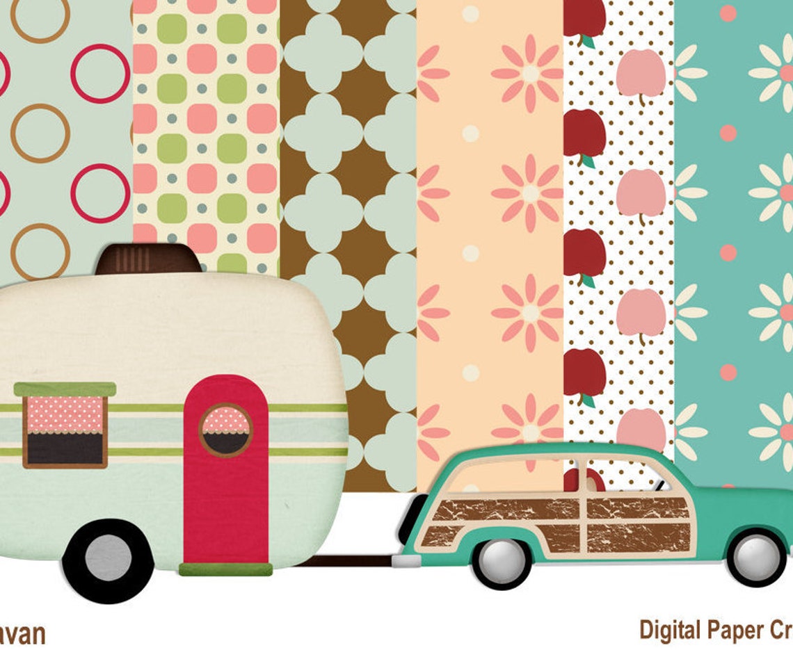 50s Scrapbook Kit 1950 Scrap Kit Caravan Scrapbook Camping | Etsy