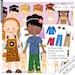 Printable Paper Doll, Digital Dolls, Hair, Multicultural, Kids, Cut Out ...
