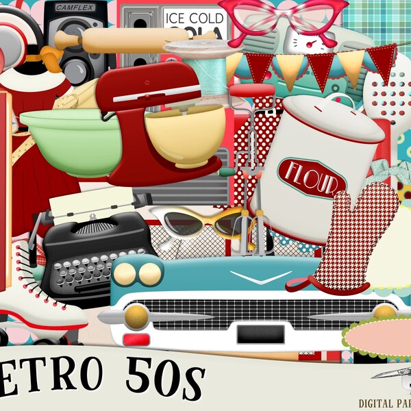50s Clipart - Etsy