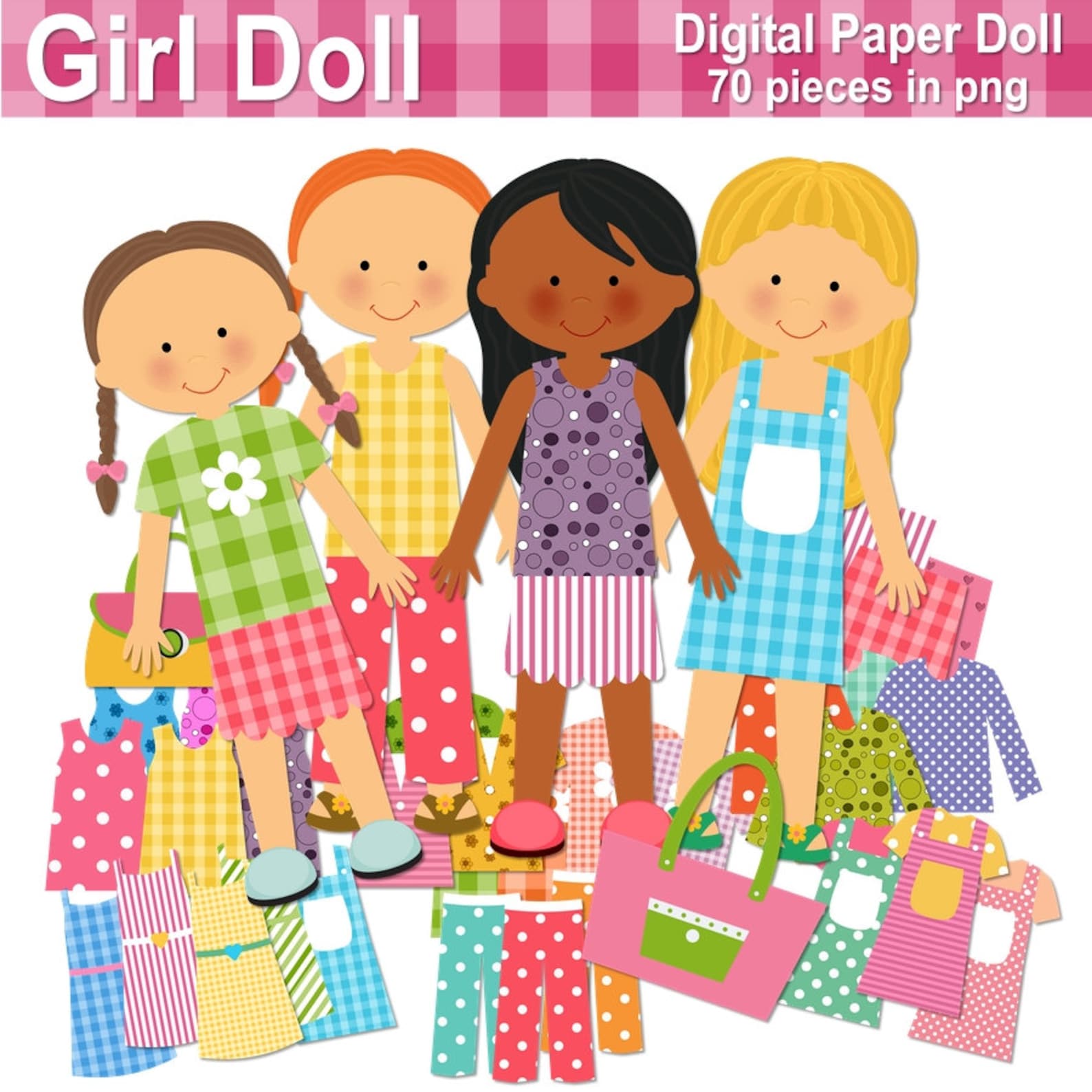 Paper Doll Digital Paper doll Cut out doll Printable doll | Etsy