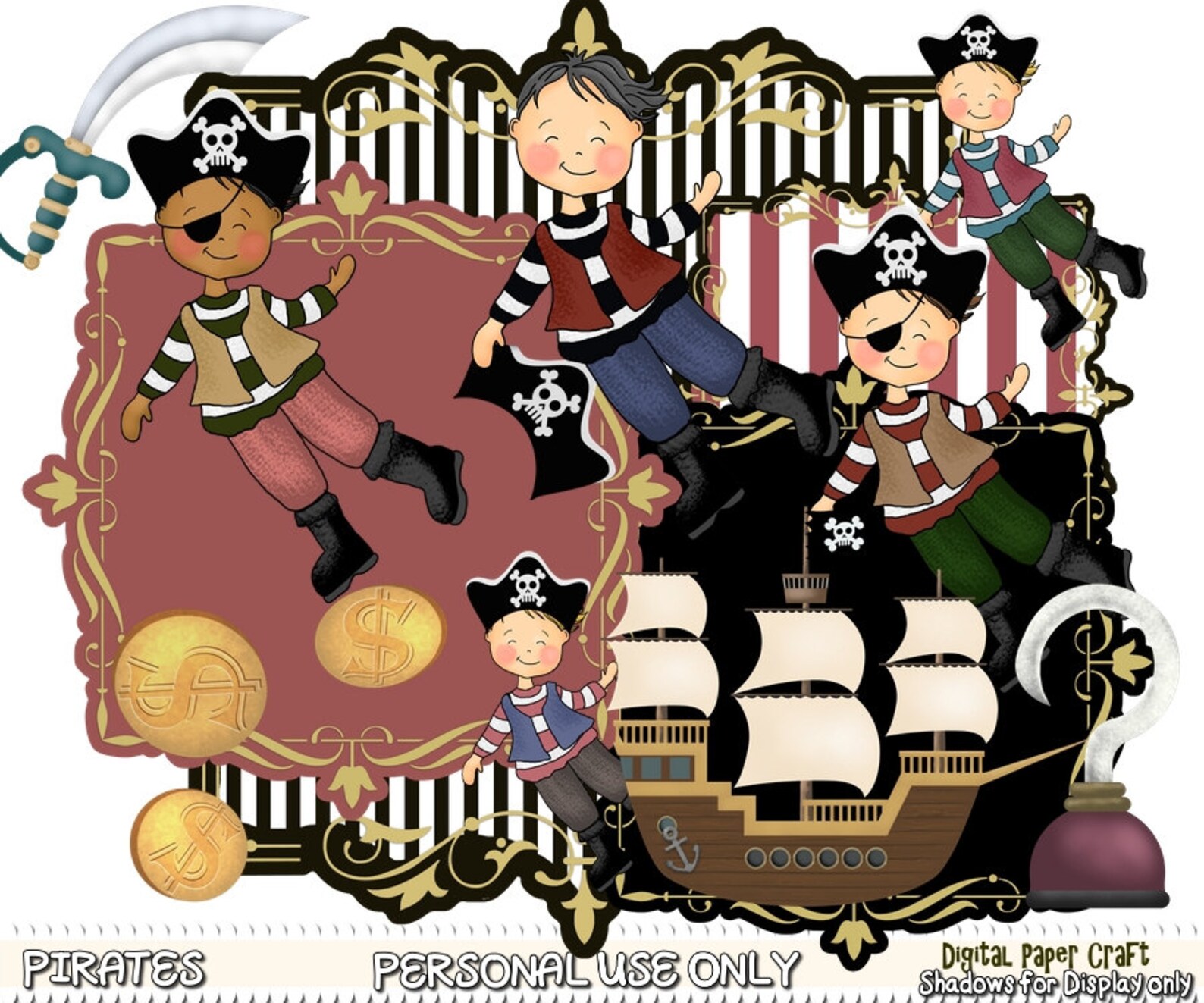 Pirate Scrapbook Pirate Party Scrapbook Instant Download - Etsy