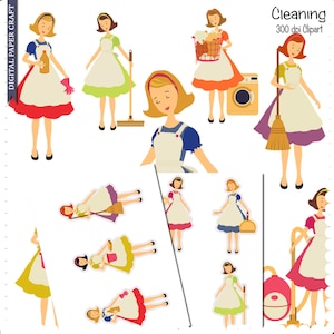 Fun Clipart Bundle Four, Cleaning, Housework, Housekeeping, Chores ...