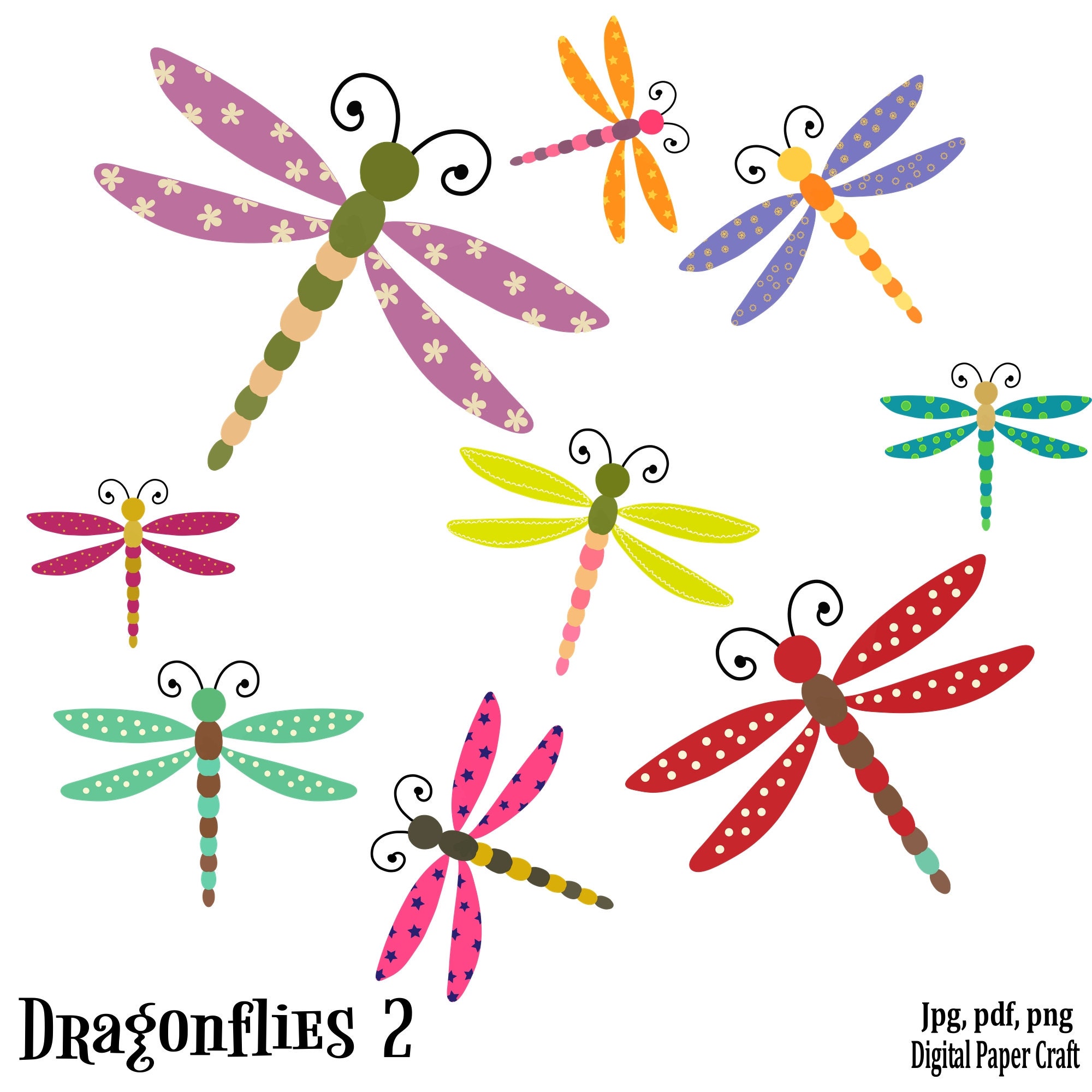 Pretty Dragonfly Clipart