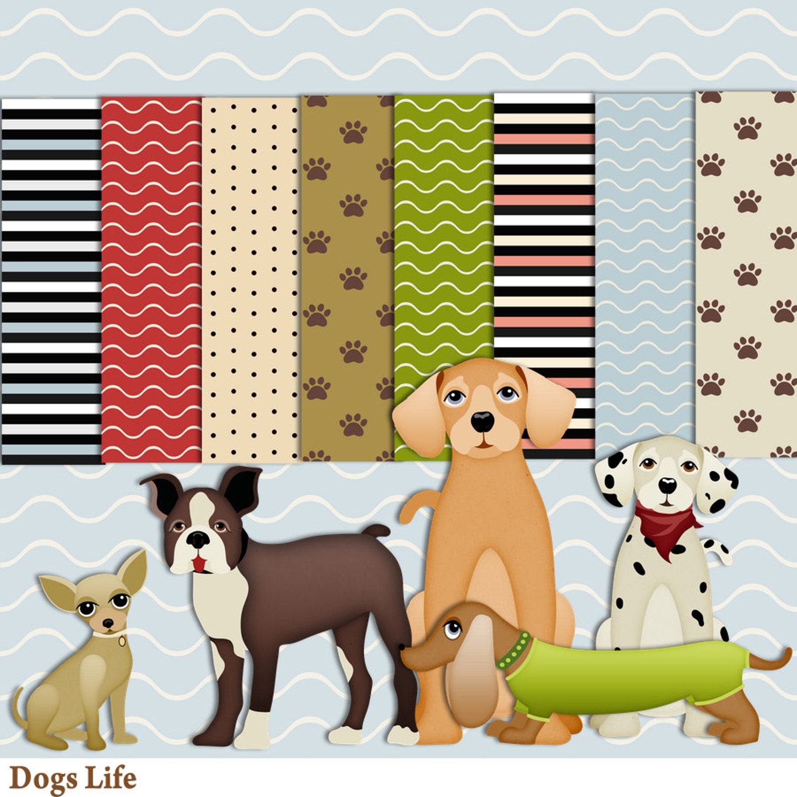 Dog Scrapbook Kit Animal Scrapbook Kennel Dogs Gold Cup | Etsy