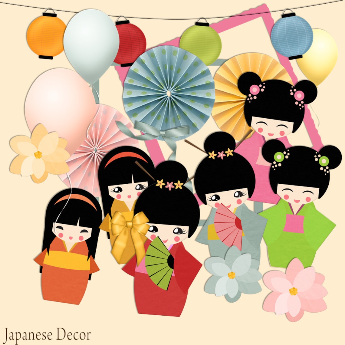 Japanese Scrapbook Kit Japanese Scrapkit Instant Download - Etsy