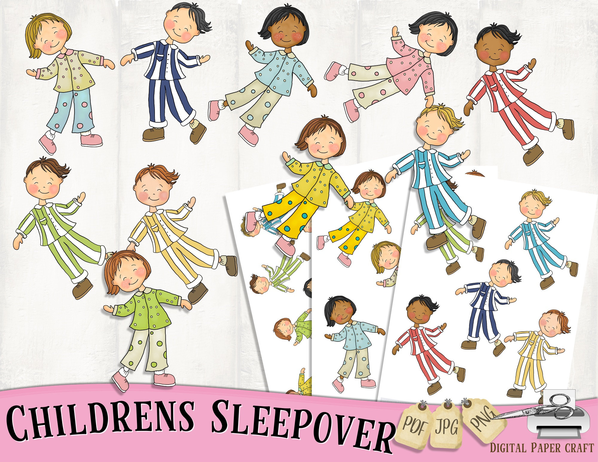 Boys Sleepover Clip Art