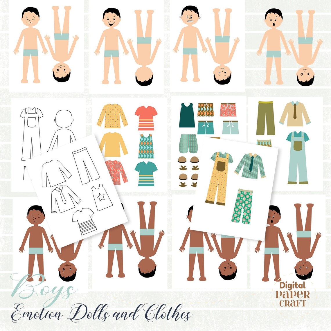 Emotion Clipart Doll Clipart Emotion Doll Clipart Instant - Etsy Australia