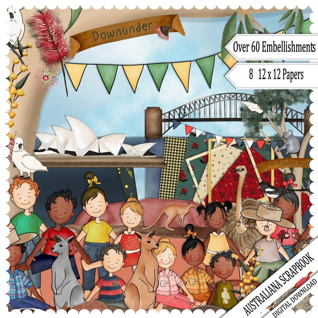 Australian Scrap Book, Aussie Scrap Kit, Scrapbook Kit, Australian ...