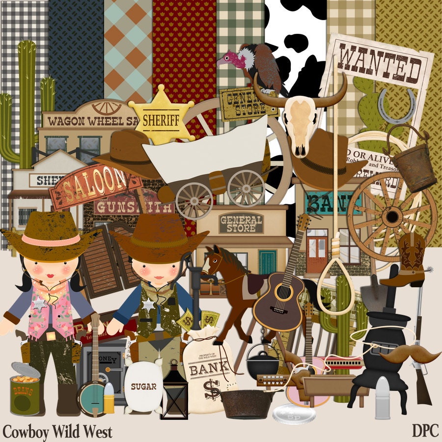 Cowboy Scrapbook Kit Wild West Scrapbook Cowgirl Scrapbook - Etsy Australia