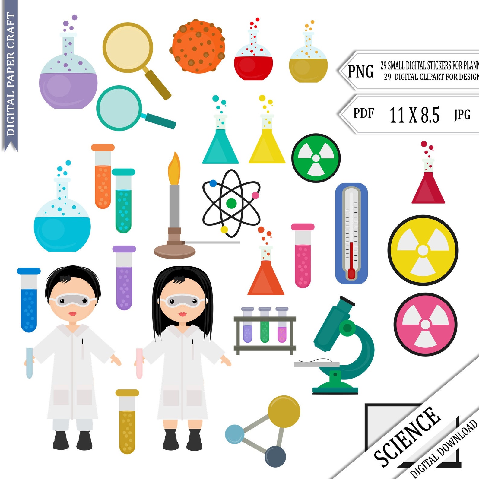 Science Clipart, Chemistry Clipart, School Clipart, Experiment Clipart ...
