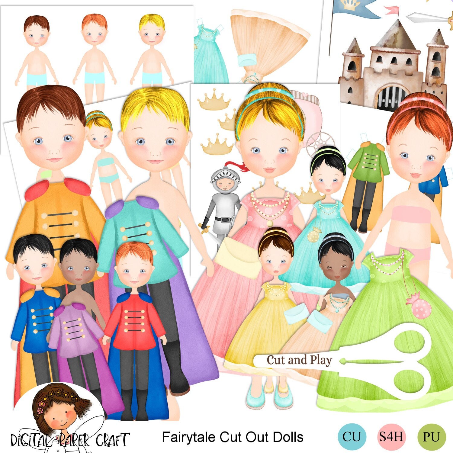 Printable Paper Doll Digital Paper Doll Printable Doll Cut - Etsy