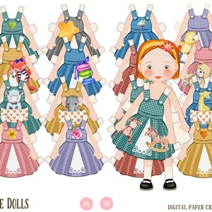 Paper Doll, Multicultural, Digital Paper Doll, Cut Out Doll, Printable ...
