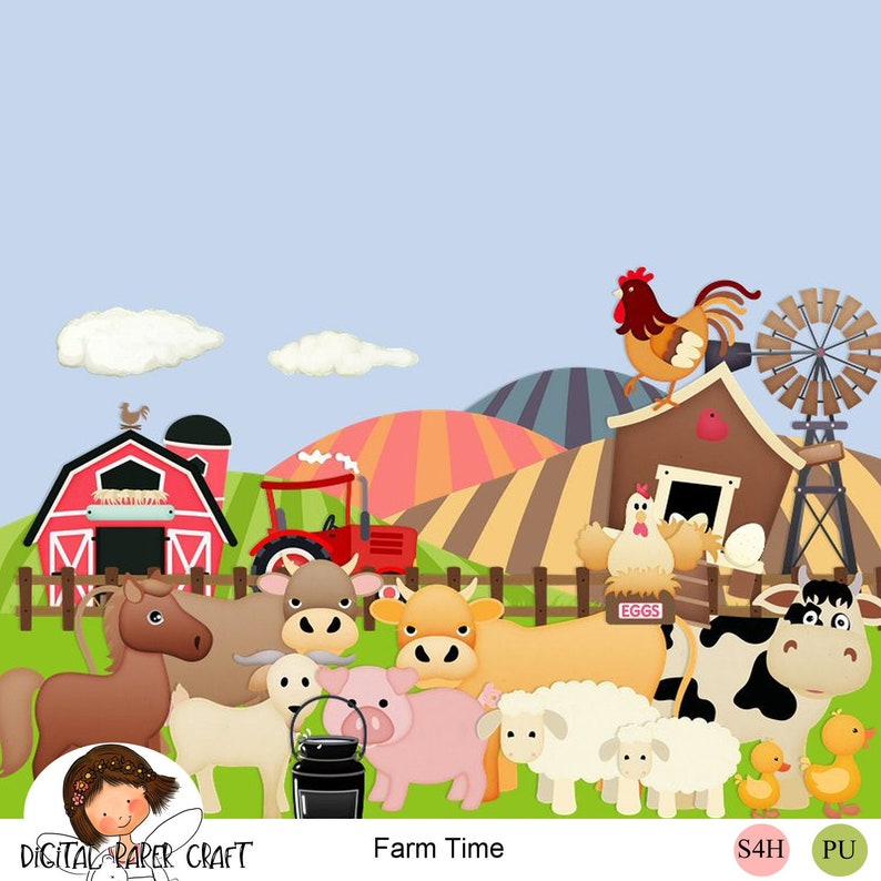 Farm Scrapbook, Animals Scrapbook, County Scrapbook, Farm Stay Kit ...